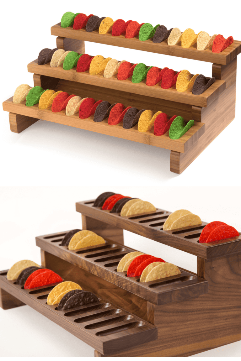 Bamboo Step Rack | Displays & Racks | Mini Taco Shells