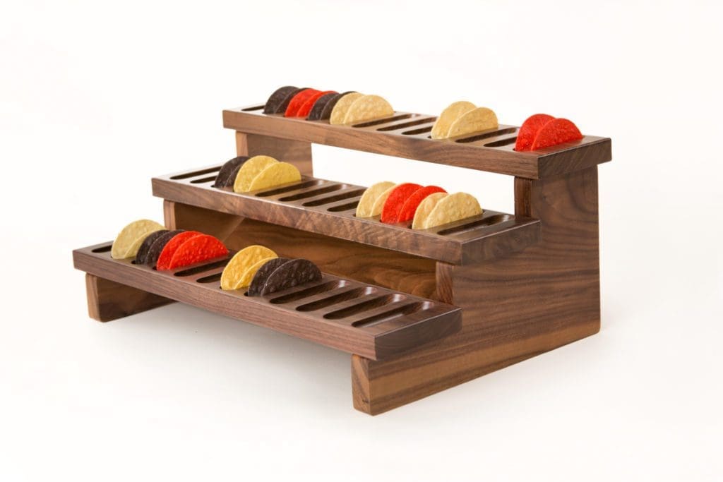 Bamboo Step Rack | Displays & Racks | Mini Taco Shells
